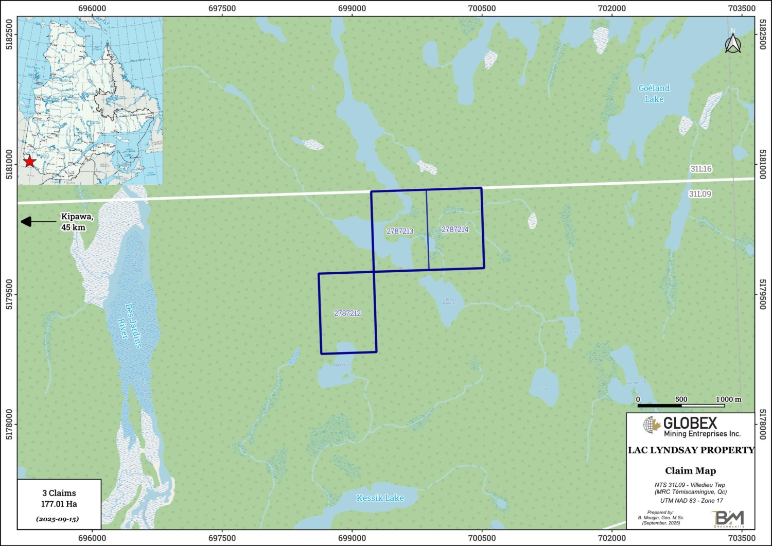 Lac Lyndsay – Globex Mining