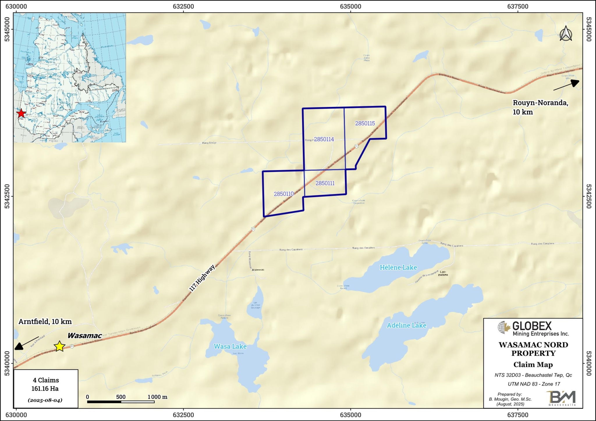 Wasamac Nord – Globex Mining